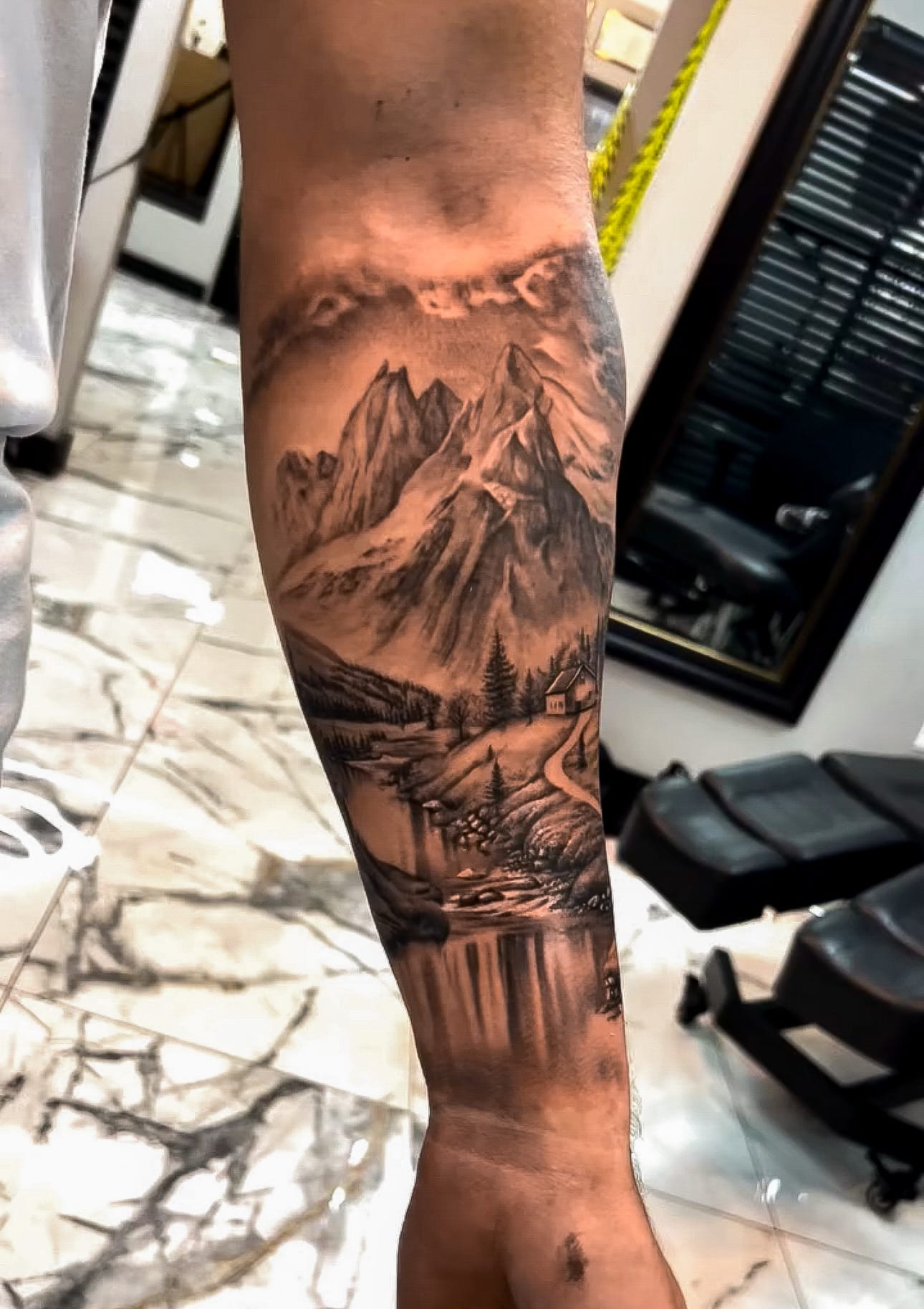 Realistic Nature Scene Tattoo on Forearm - Best tattoo shop in Los ...