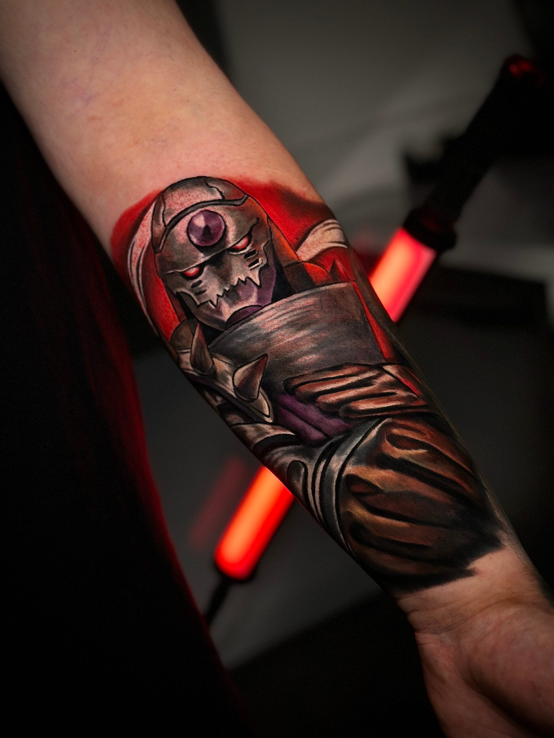 Alphonse Elric Tattoo in Color on Forearm - Best tattoo shop in Los ...